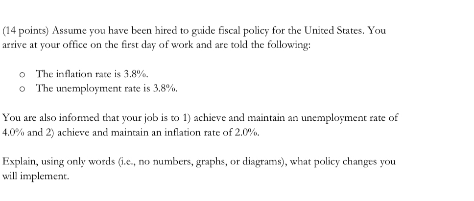Solved (14 ﻿points) ﻿Assume you have been hired to guide | Chegg.com