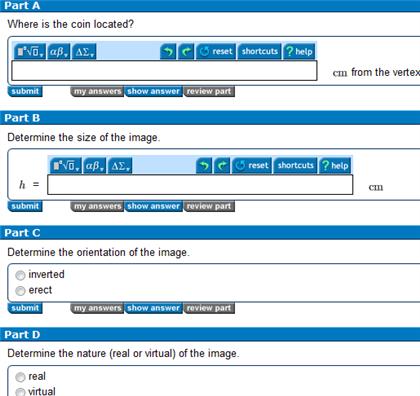 Solved A coin is placed next to the convex side of a thin | Chegg.com