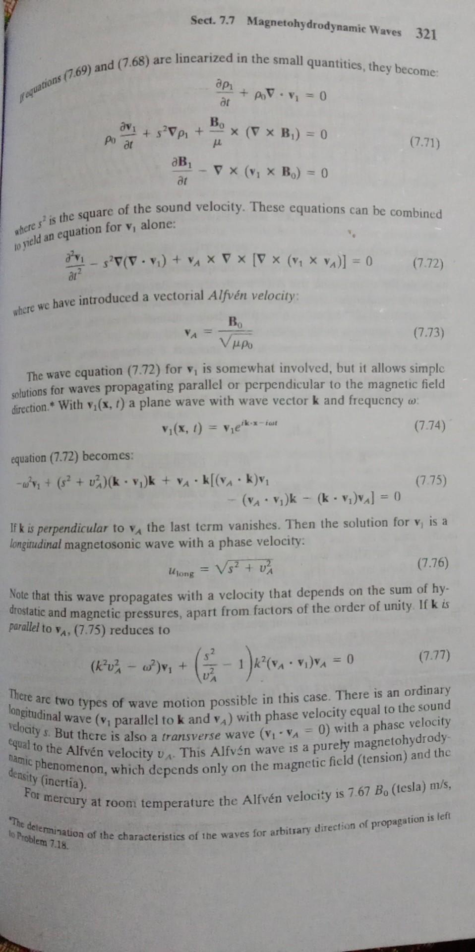 Solved ff equations (7.69) and (7.68) are linearized in the | Chegg.com