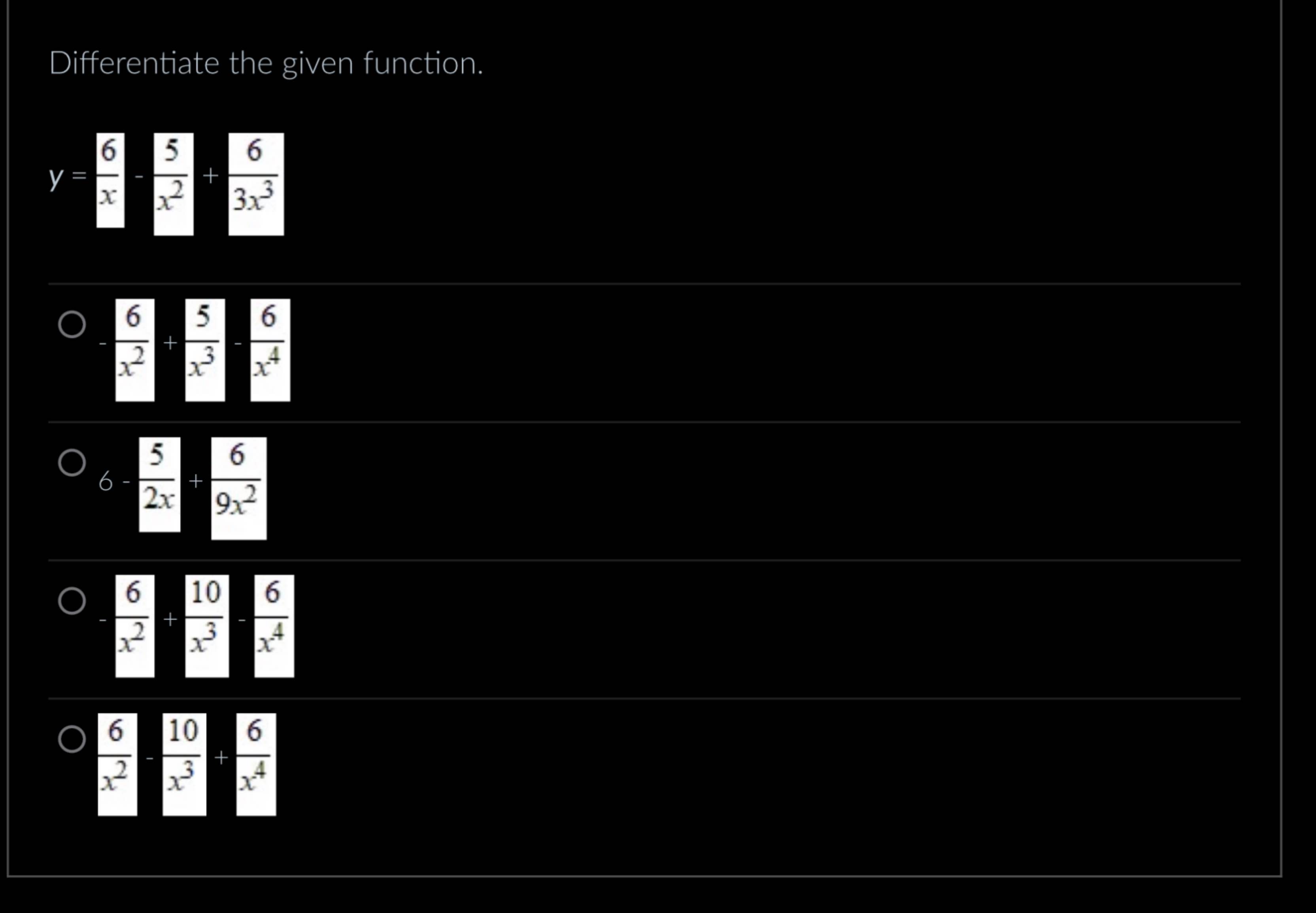 Solved Differentiate the given | Chegg.com