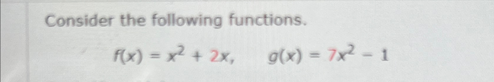 Solved Consider the following | Chegg.com