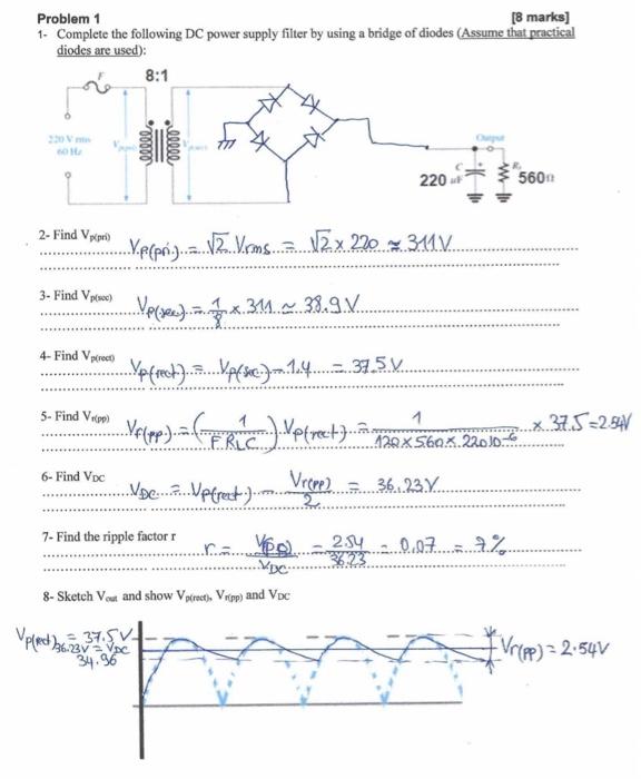Solved Electronics CourseThis question is applying full | Chegg.com