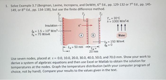 Solved please use the finite difference method and use excel | Chegg.com