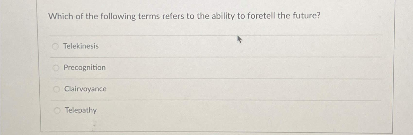 Solved Which of the following terms refers to the ability to | Chegg.com