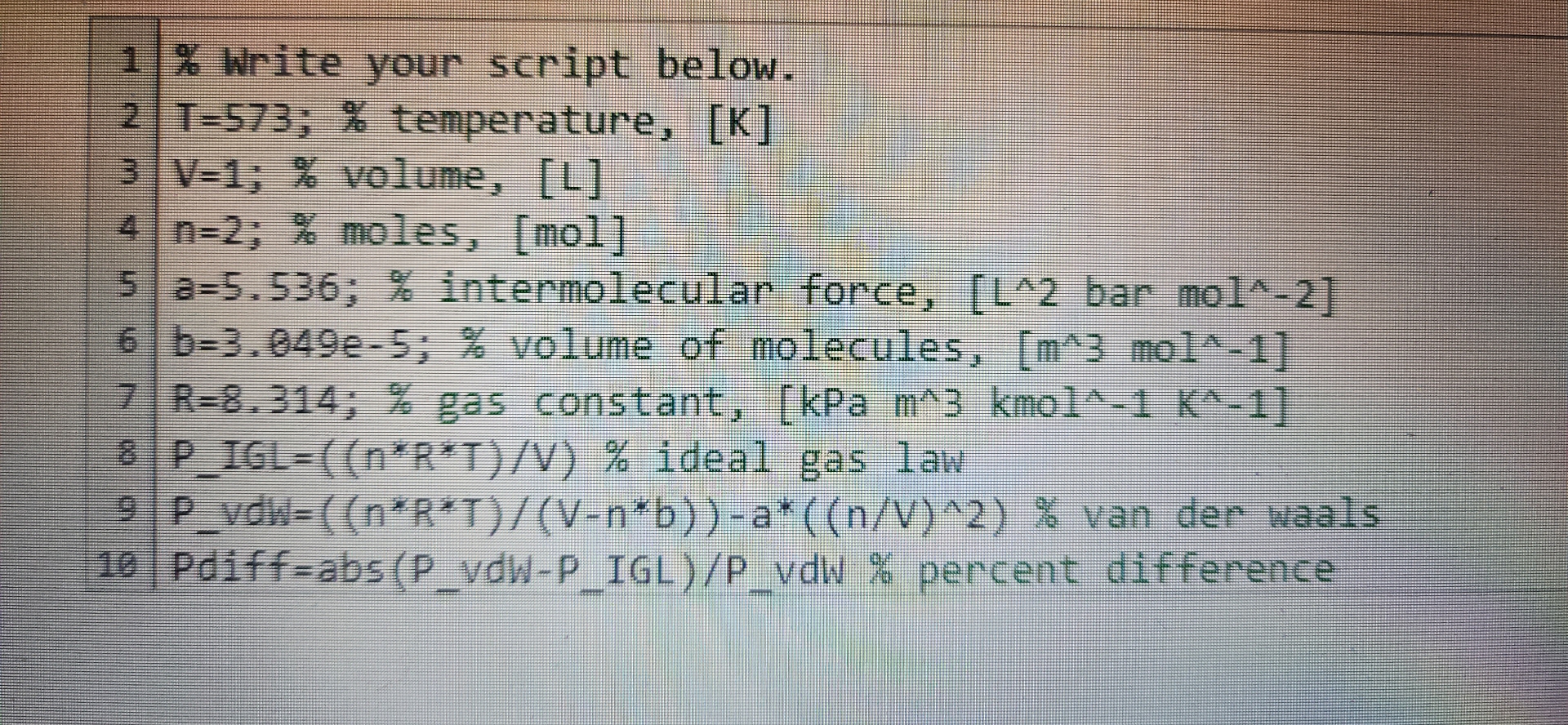 Solved Use the IGL and the van der Waals equation of state | Chegg.com