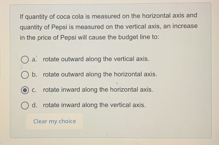 Solved If quantity of coca cola is measured on the | Chegg.com