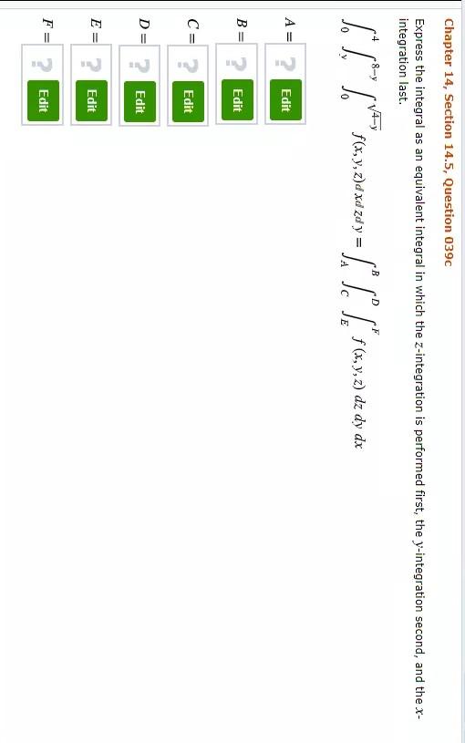 Solved Chapter 14, Section 14.5, Question 0390 Express the | Chegg.com