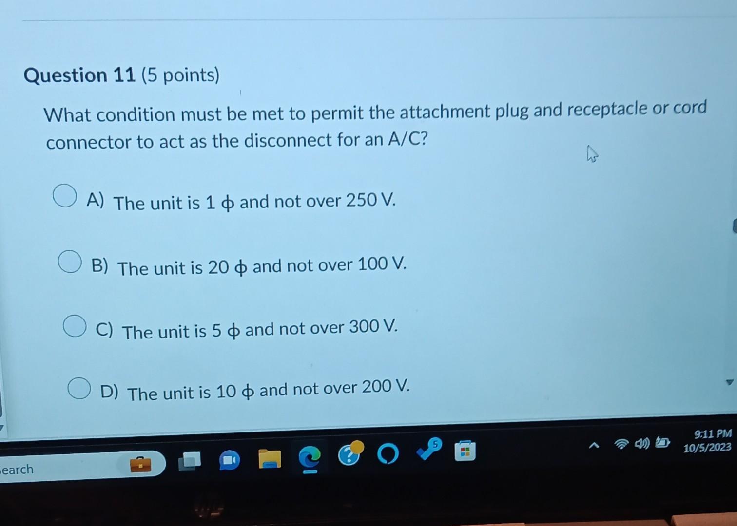 Solved Question 11 (5 points) What condition must be met to | Chegg.com