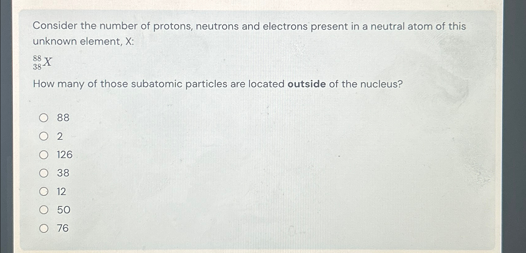 Solved Consider the number of protons, neutrons and | Chegg.com