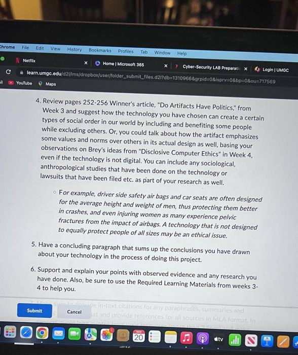 Solved In this paper, you will write a 1000−1250 word | Chegg.com