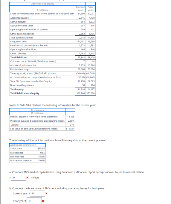 Solved \begin{tabular}{|c|c|c|}\hline Liabilities and Equity | Chegg.com