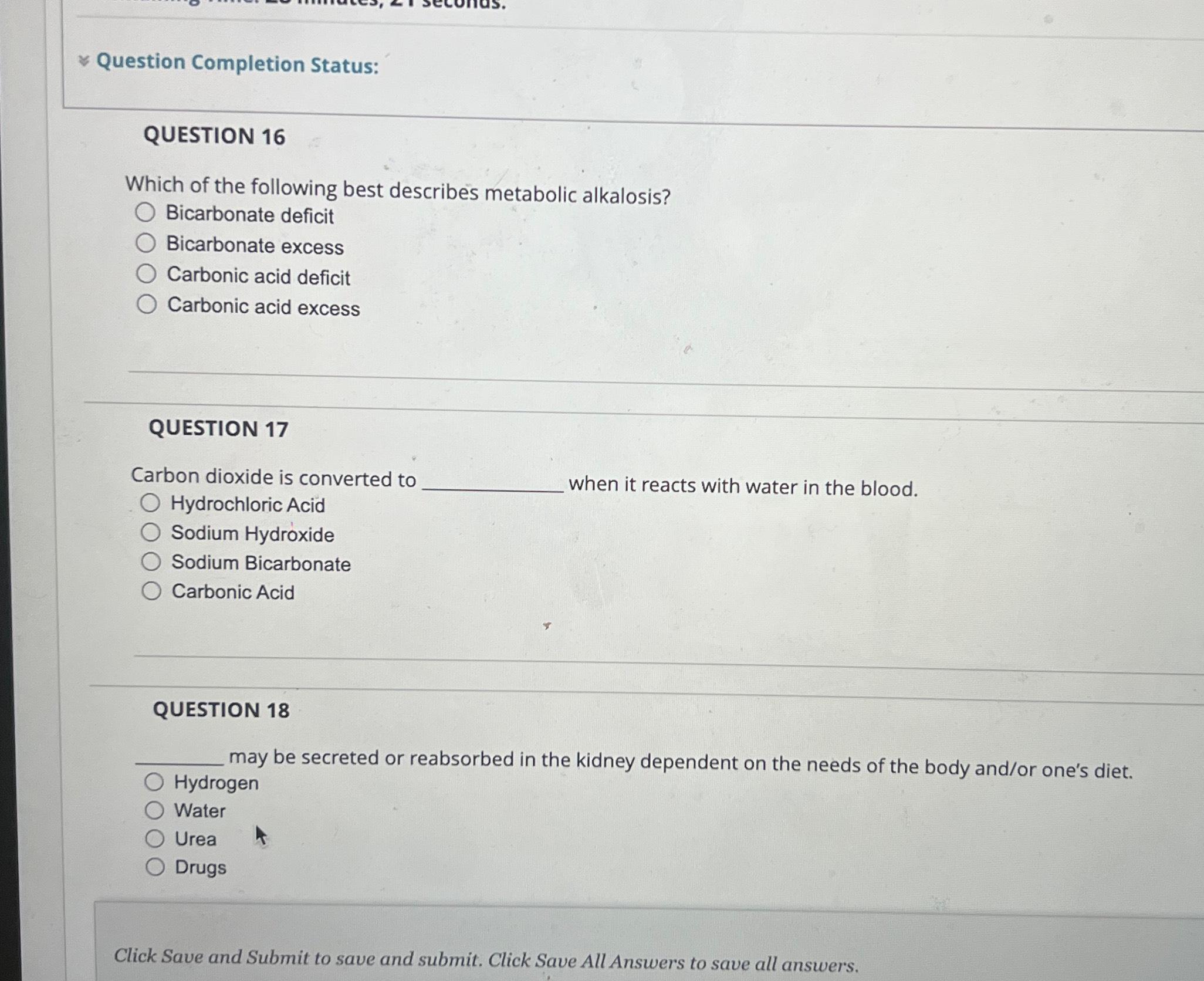 Solved Question Completion Status:QUESTION 16Which of the | Chegg.com