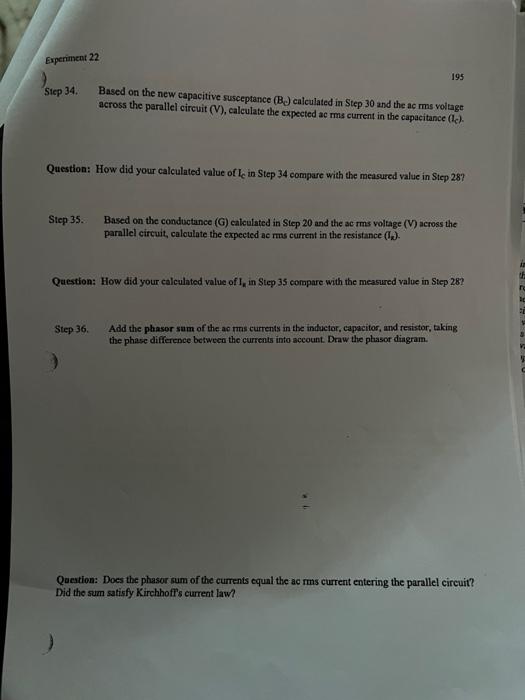 Solved Experiment 22 Step 34. Based on the new capacitive | Chegg.com