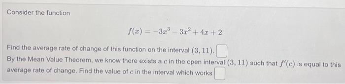 Solved Consider the function f(x)=−3x3−3x2+4x+2 Find the | Chegg.com