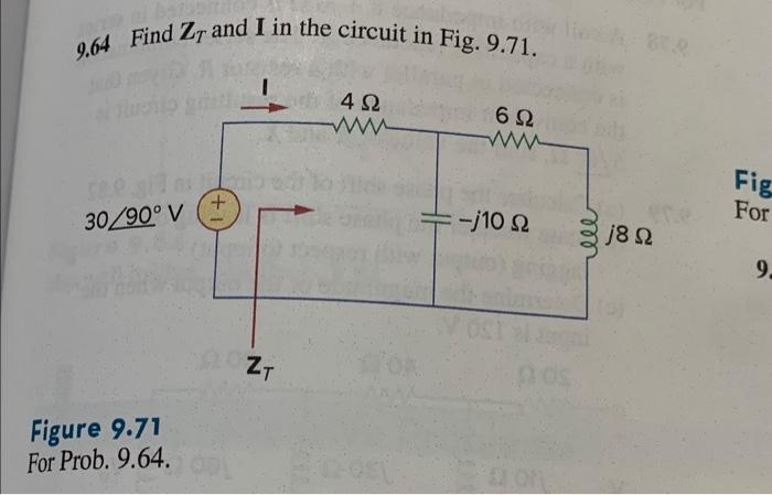 Solved 9.64 Find ZT and I in the circuit in Fig. 9.71. | Chegg.com