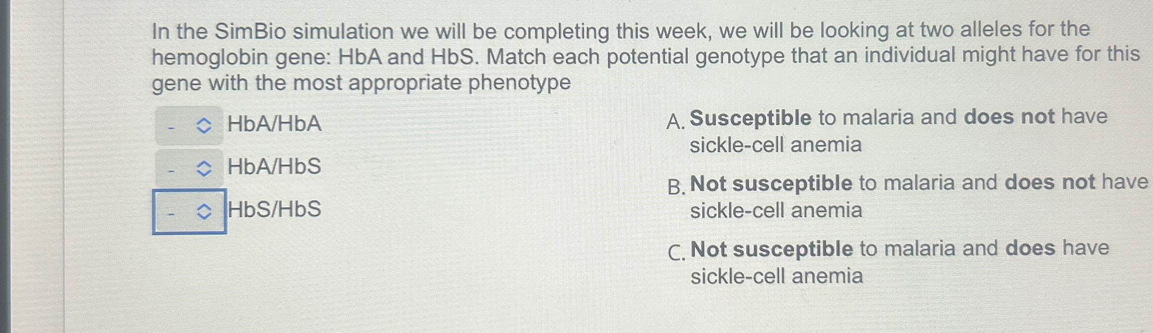 Solved In the SimBio simulation we will be completing this | Chegg.com