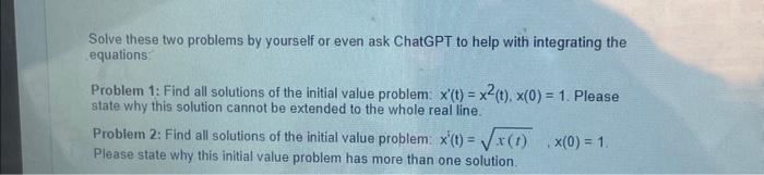 Solved Solve these two problems by yourself or even ask | Chegg.com