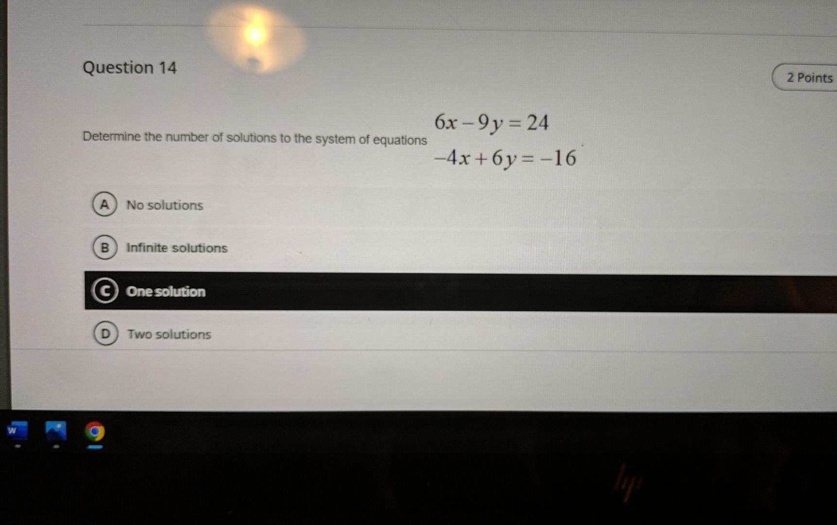 Solved Question 14 2 Points 6x - 9y = 24 Determine the | Chegg.com