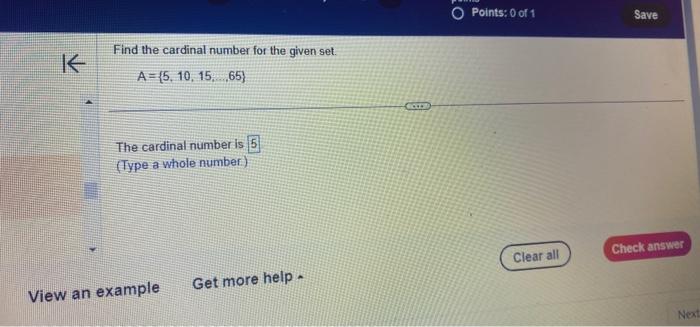 Solved Find the cardinal number for the set. B={x∣x∈N and | Chegg.com