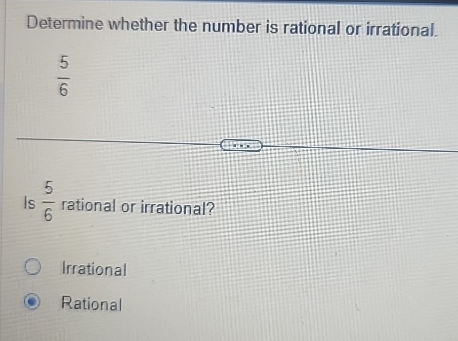 Solved Determine whether the number is rational or | Chegg.com