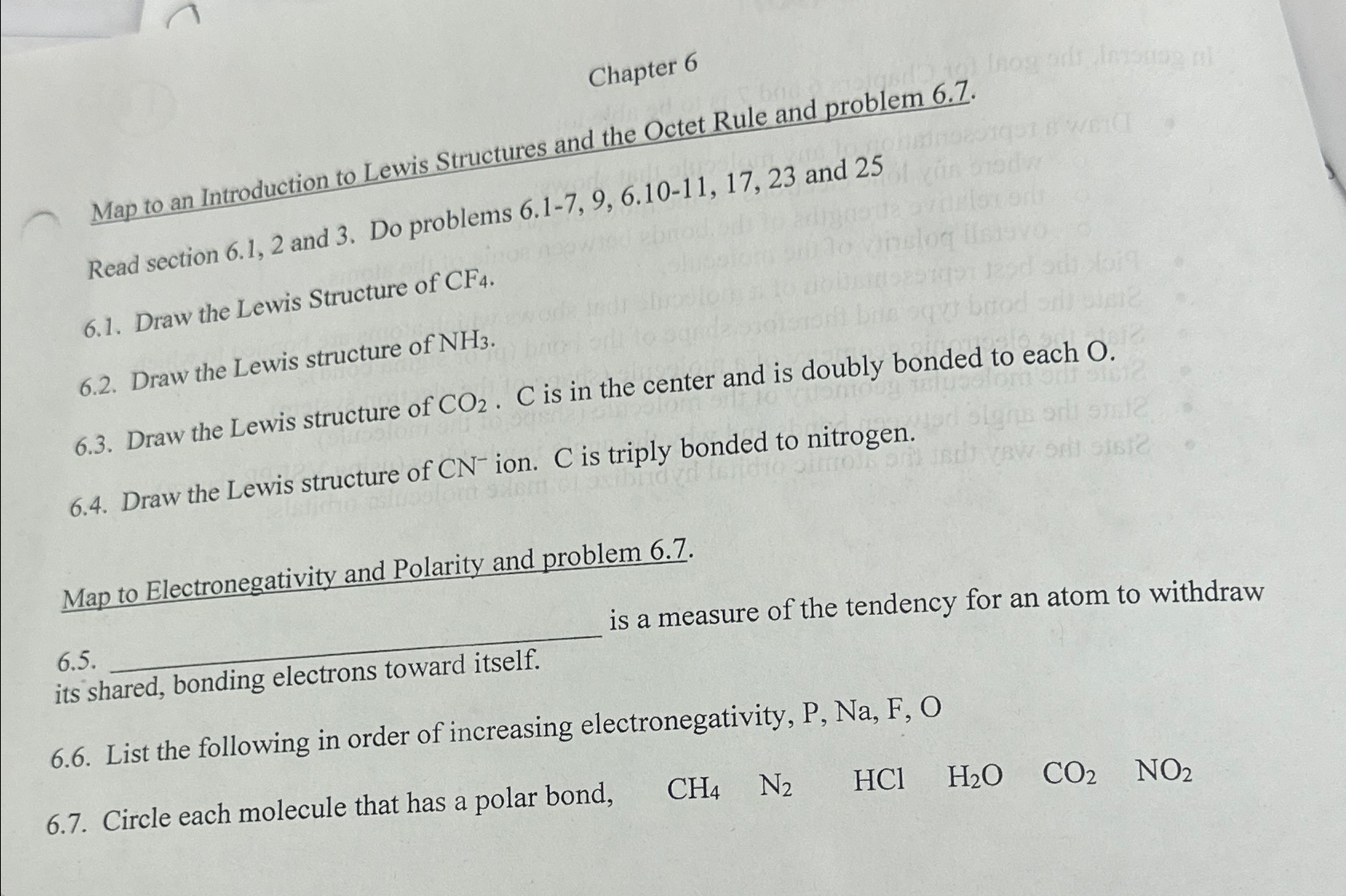 Solved Chapter 6Map to an Introduction to Lewis Structures | Chegg.com
