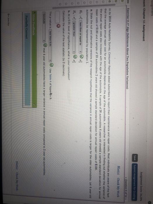 Solved ment ment: Chapter 11 Assignment Assignment Score: | Chegg.com