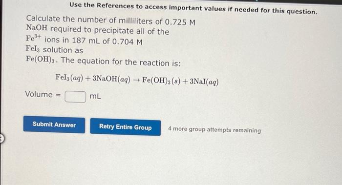Solved Use the References to access important values if | Chegg.com