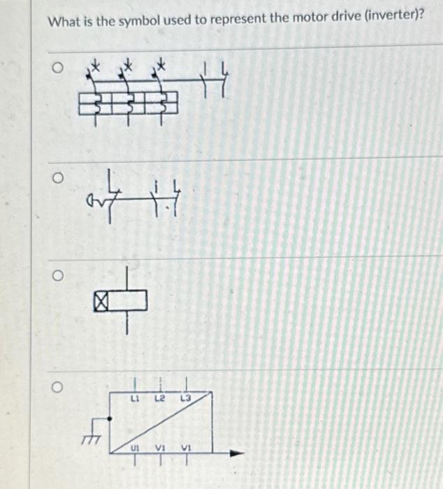 Solved What is the symbol used to represent the motor drive | Chegg.com