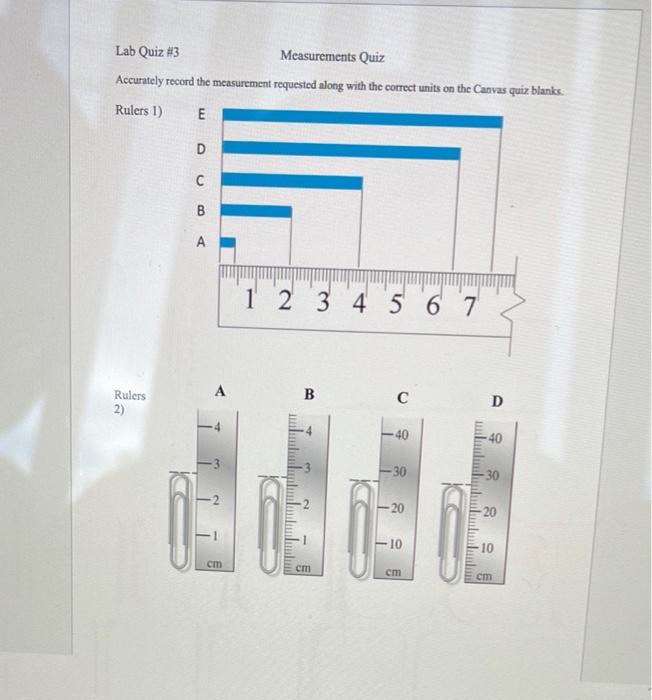 Solved Use the image in Rulers 1 and record the length of | Chegg.com