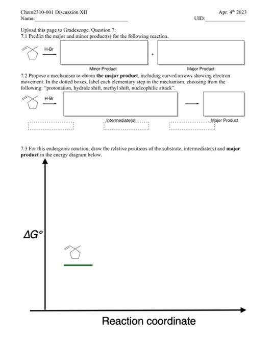 Solved Upload this page to Gradescope. Question 7: 7.1 | Chegg.com
