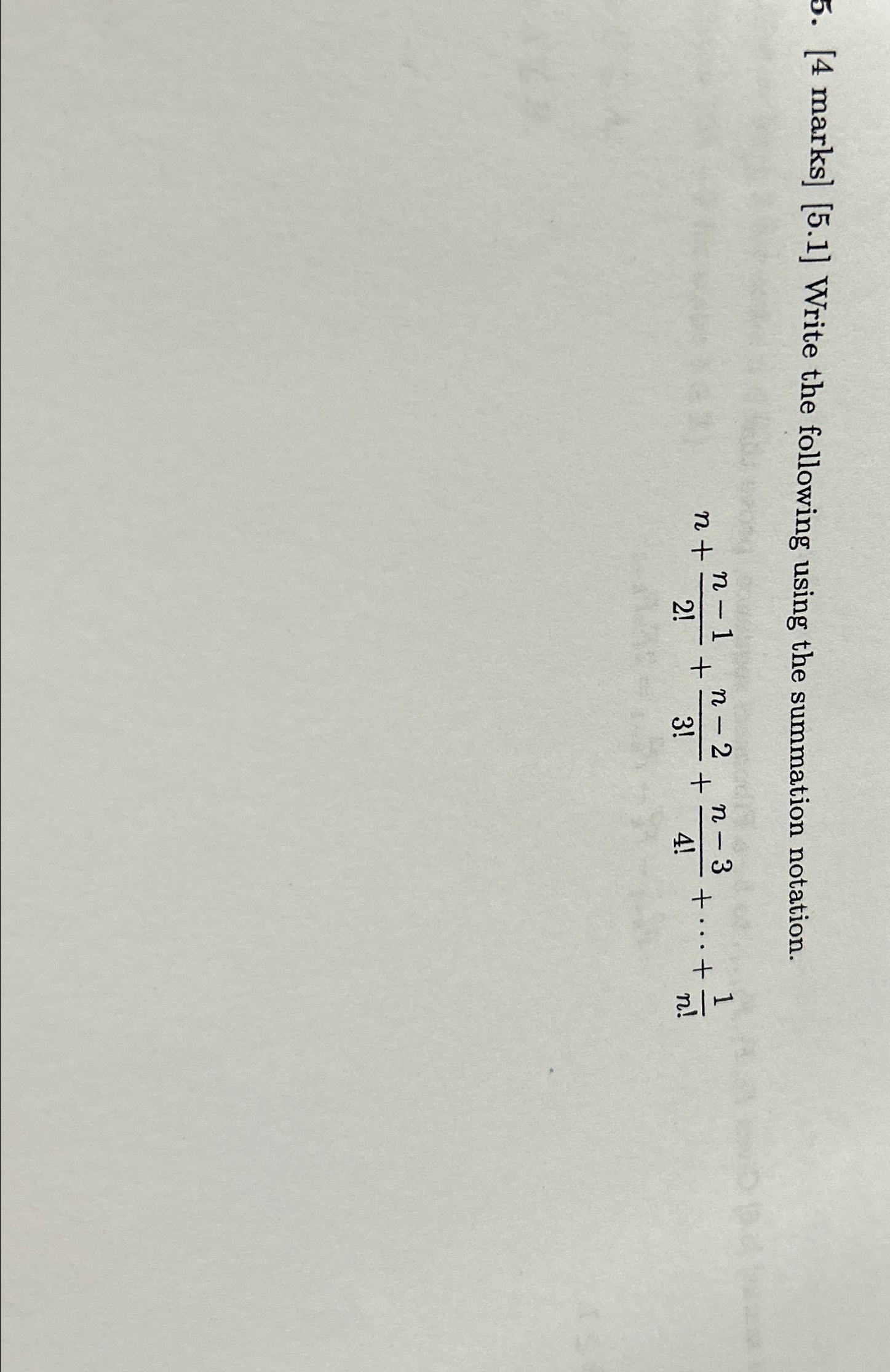 Solved [4 ﻿marks] [5.1] ﻿Write the following using the | Chegg.com