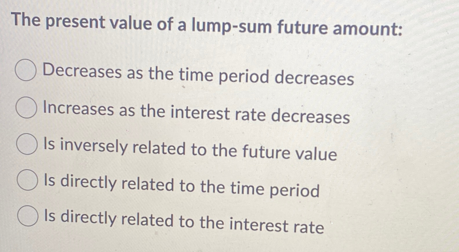 Solved The present value of a lump-sum future | Chegg.com
