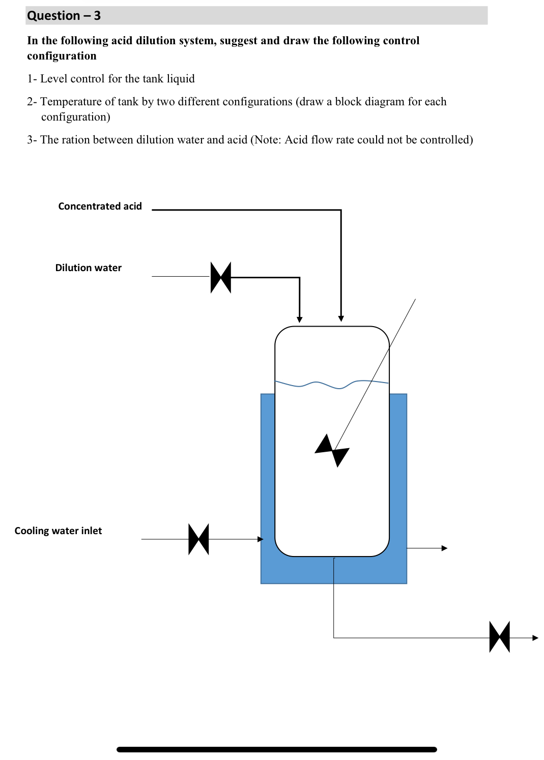 Solved Question - 3In the following acid dilution system, | Chegg.com
