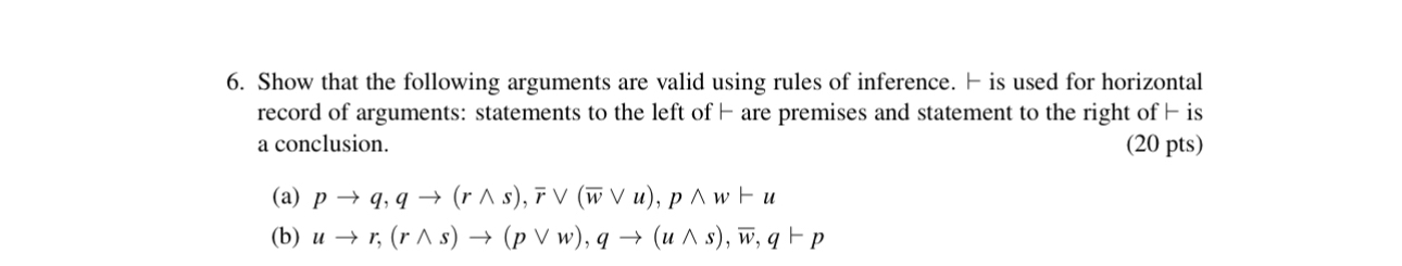 Solved Show that the following arguments are valid using | Chegg.com