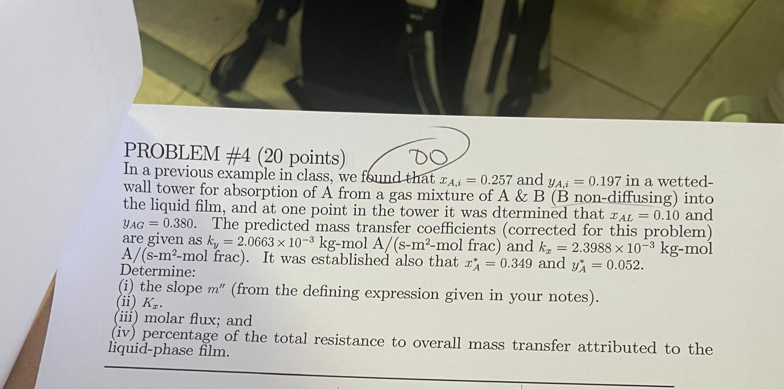 Solved PROBLEM #4 (20 ﻿points)In a previous example in | Chegg.com