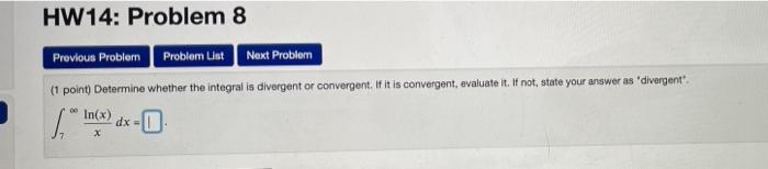 Solved HW14: Problem 8 Previous Problem Problem List Next | Chegg.com