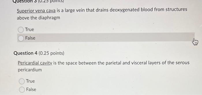 Solved Superior vena cava is a large vein that drains | Chegg.com