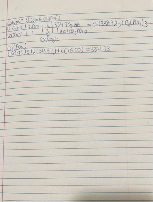 Solved CO(NO3)2(aq)=0.6Na3PO4(aq)=0.24 Trial 1: A solution | Chegg.com
