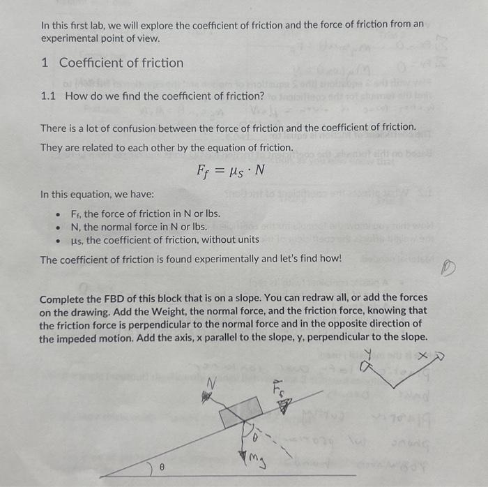 Solved In this first lab, we will explore the coefficient of | Chegg.com