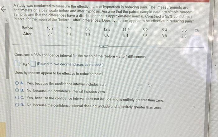 Solved K A study was conducted to measure the effectiveness | Chegg.com