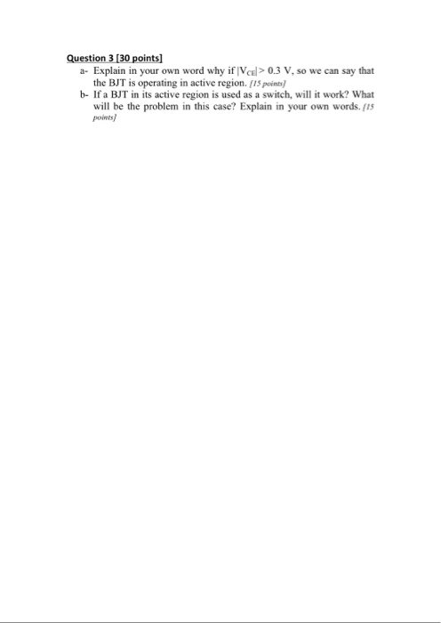 Solved Question 1 30 Points The Circuit In The Figure 