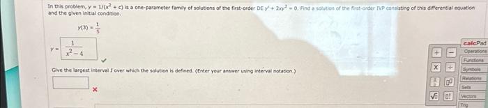Solved and the given inital condition. x(3)=51 y=x2−41 Give | Chegg.com