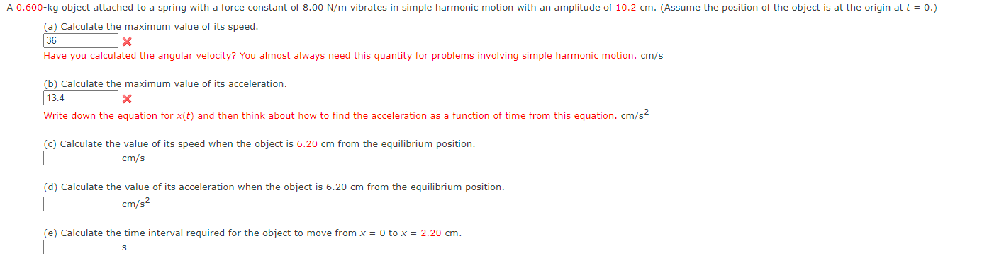 Solved Please solve all the incorrect and unsolved | Chegg.com