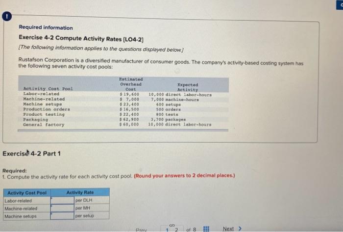 Solved Required information Exercise 4-2 Compute Activity | Chegg.com Solved Required information Exercise 4-2 Compute Activity | Chegg.com