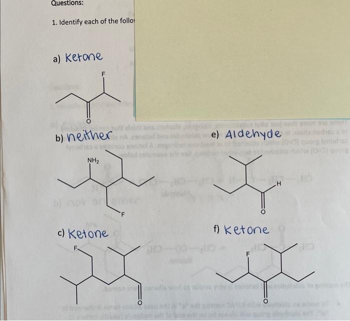 Solved name the aldehyde and ketone compounds using IUPAC | Chegg.com