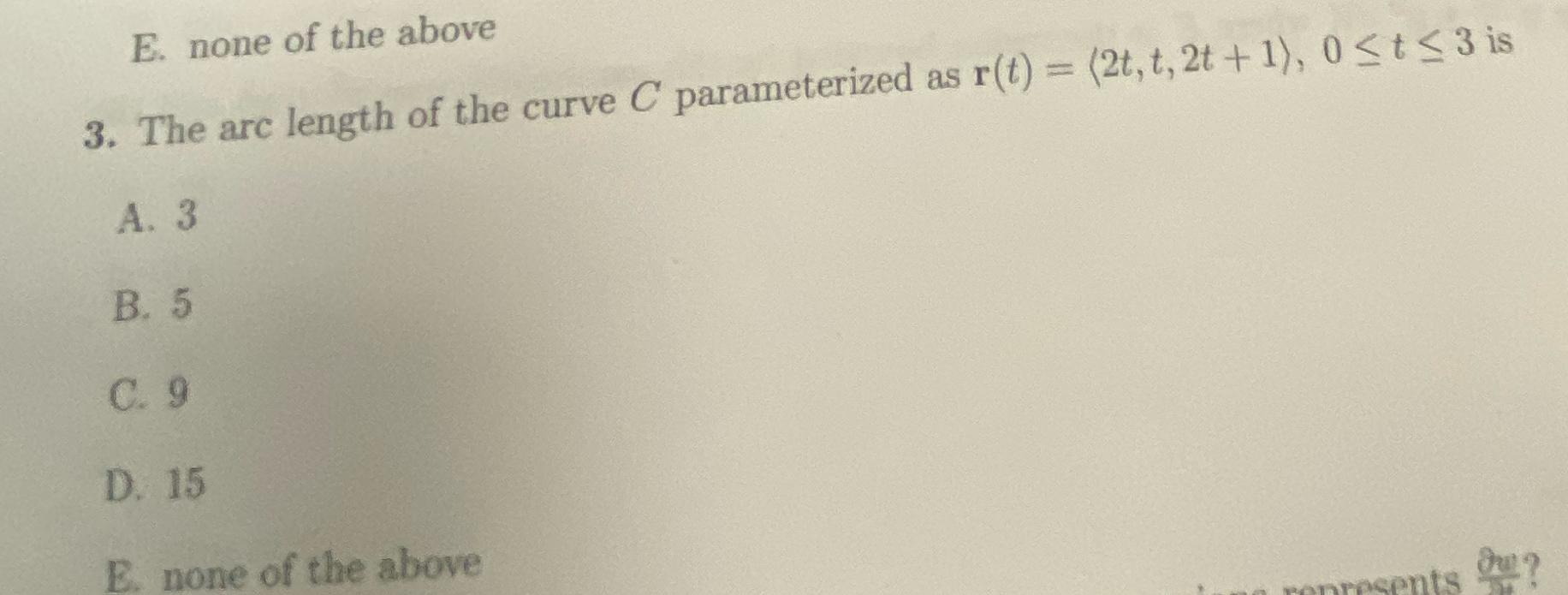 Solved 3. ﻿The arc length of the curve C ﻿parameterized as | Chegg.com