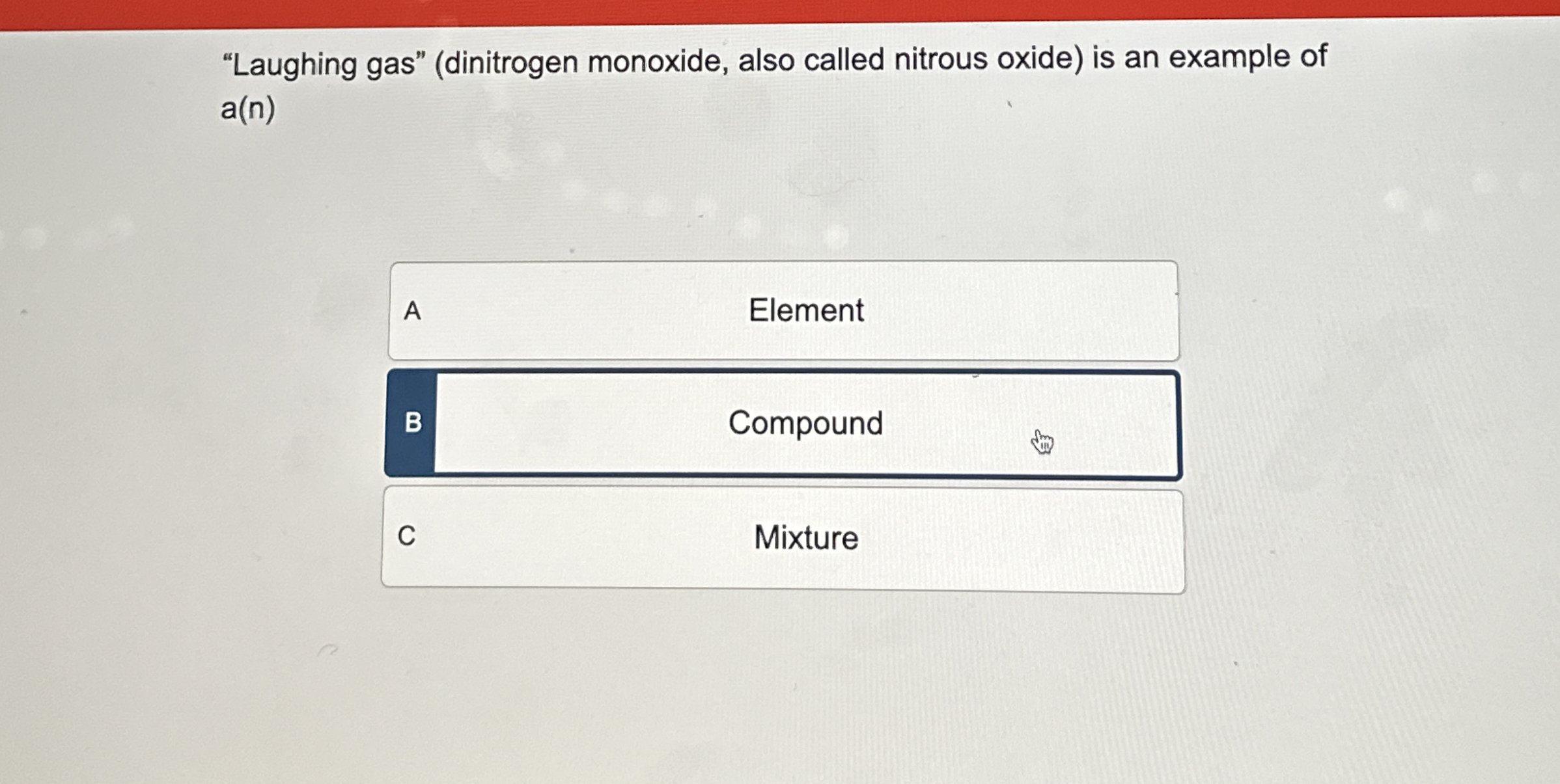 Solved "Laughing gas" (dinitrogen monoxide, also called | Chegg.com