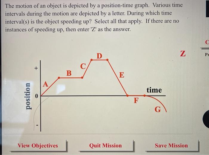 Solved The Motion Of An Object Is Depicted By A