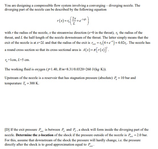 Solved You are designing a compressible flow system | Chegg.com