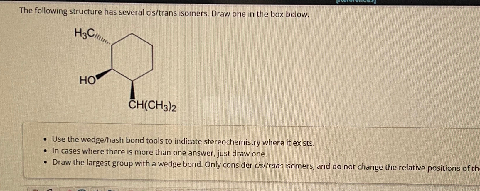 Solved The following structure has several cis/trans | Chegg.com